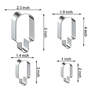 Popsicle Cookie Cutter Set in Assorted Large Sizes - 5", 4", 3", 2" - 4 Piece - Stainless Steel