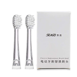 SEAGO Toothbrush Replacement Heads - SG977 SG513 - SEAGO Kids Toothbrushes Heads for Toddlers - Compatible with SEAGO Electric Toothbrushes Kids (White, 6-Pack)