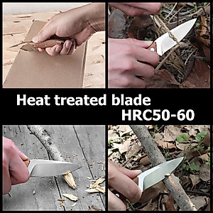 DURATECH Compact Fixed Blade Knife and Flissa Bushcraft Knife