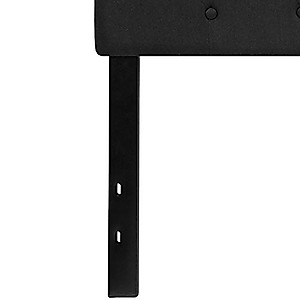 BizChair Tufted Upholstered King Size Headboard in Black Fabric