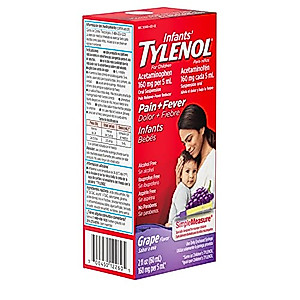 Infants' Tylenol Acetaminophen Liquid Medicine, Grape, 2 fl. oz