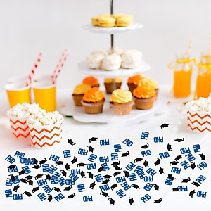 INNORU Conqrats PHD Confetti Glitter, PHD Graduation Table Confetti, Conqrats Dr Paper Scatter Confetti, High School College PHD Graduation Party Table Decorations Confetti, 120pcs