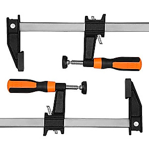 WEN 10236F2 Quick-Adjust 36-Inch Steel Bar Clamps with 2.5-Inch Throat and Micro-Adjustment Handle, Two Pack , Multicolor