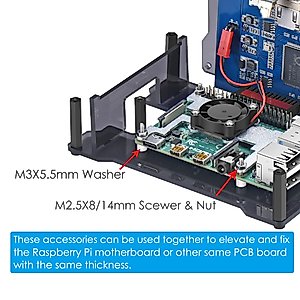 iUniker Raspberry Pi Installation Tool 314 Pcs Lot M2.5 Series Hex Brass Spacer/Standoff + Nuts + Screws with Storage Case for Raspberry Pi 4/3 Model B+(Plus) / 3B / Zero W Accessories Kit (314-Pcs)