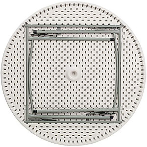 Flash Furniture 48'' Round Granite White Plastic Folding Table [RB-48R-GG] Pack of 3