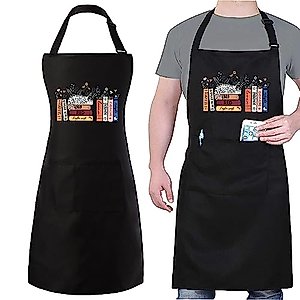 Singer Taylor Album Apron for Women with Pockets,Womens Aprons Waterproof Cooking Aprons with Adjustable Neck Strap and Long Ties for Swift Fans,