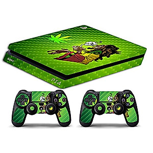 Skin Ps4 Slim - Marijuana BOB Marley - Limited Edition Decal Cover ADESIVA Playstation 4 Slim Sony Bundle