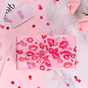 MAYPLUSS Wrapping Paper Roll - Mini Roll - 17.3 inch X 120 inch Per roll - Solid Matte Pink/Silver/Golden Design (43.2 sq.ft.ttl)