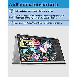 HP Envy x360 Convertible, Intel® Core i5-1240P Processor, Iris X Graphics, 12 GB Memory RAM, M.2 SSD, Windows 11 Home (15-es2023nr, Natural Solver Aluminum)