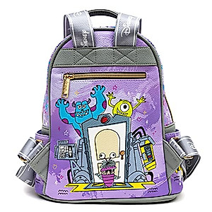Wondapop Monsters Inc. 11" Vegan Leather Fashion Mini Backpack
