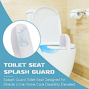 Portable Toilet Splash Guard for Directs Urine Home Care Disability Elevated and Boys Potty Training, Diversion Pee Guard Prevents Kids & Adult Men from Peeing Splash, Upgrad Fits Most Toilet Seats