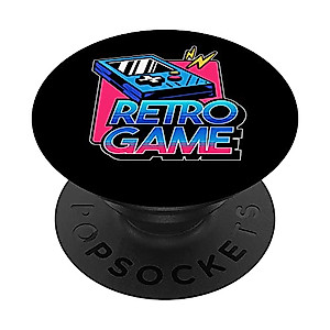 Let's Play Retro Games with Retro Controller Graphic Design PopSockets Swappable PopGrip