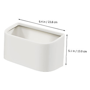 Healeved Simple Trash Bin Wall-Mounted Trash Can White Trash Bin Cabinet Sink Pp