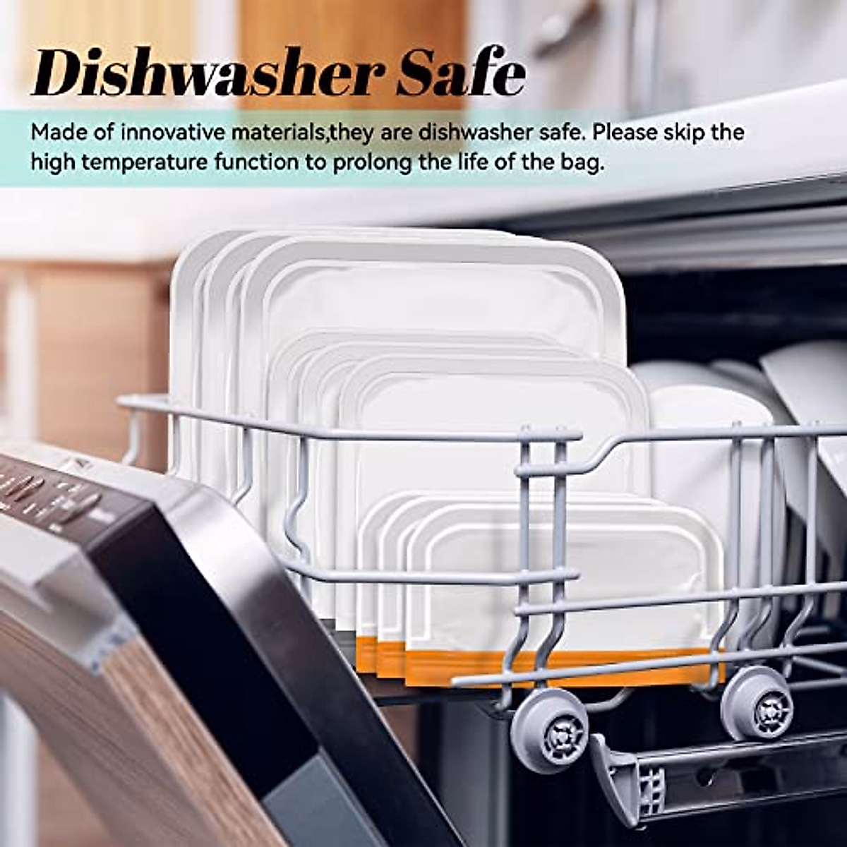 COKMART 9PCS Dishwasher Safe Silicone Bags for Food Storage,BPA Free Kitchen Bags Leakproof Freezer Reusable Bags 2 Reusable Gallon Bags/4 Sandwich Bags/3 Snack Bags for Lunch/Travel/Home