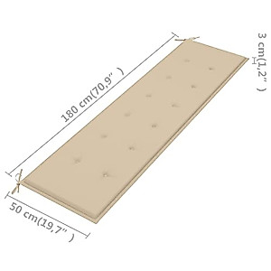 imasay Garden Bench Cushion Beige 70.9"x19.7"x1.2"