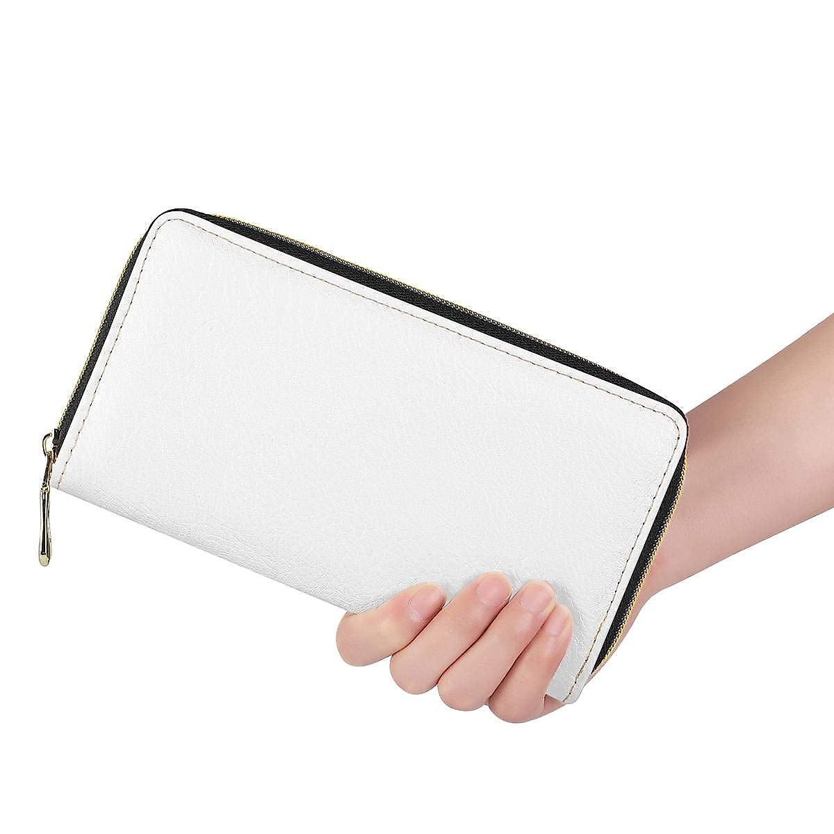 WELLFLYHOM Butterfly Mushroom Clutch Wallet for Women Girls Large Credit Card Holder Coin Pocket Case Organizer Pu Leather Purse with Zipper Small Girly Floral