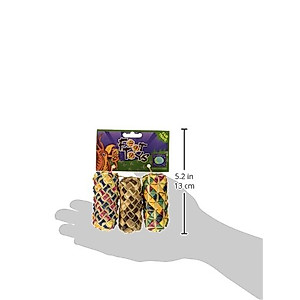 Planet Pleasures Woven Cylinder Foot Toy (3 Pack), Small