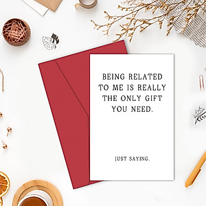 Heollaok Funny Birthday Card for Brother and Sister, Cute Joke Birthday Card for Cousin or Niece, Humor Happy Birthday Card for Family