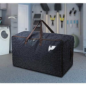 iwill CREATE PRO 27.5 X 16.5 X 13.8, 3-Side Zip Open Storage Bag with Handles for Christmas Trees,Out String Lights,Ballons,Party Balls, Black Dots