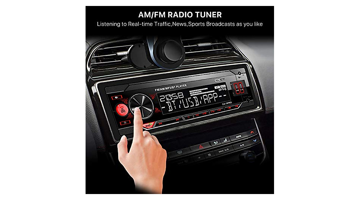 Single Din Bluetooth Car Stereo: Mechless Multimedia Digital Car Audio ...