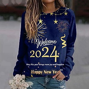 JJHAEVDY Christmas Oversized Sweatshirts for Women Button Down Shirts Lightweight Dressy Outfits Classic Sweatshirts Ugly Christmas Sweatshirt Outfit(2-Royal Blue,XX-Large)