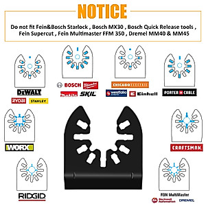 CGBOOM 26pcs Oscillating Saw Blades, Universal Wood Metal Oscillating Multitool Quick Release Saw Blades fit Dewalt Dremel Bosch Makita Fein Multimaster