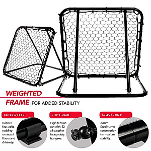 Franklin Sports Basketball Pass Back Rebounder Net - Multi-Sport Training Rebound Screen - Perfect for Passing and Shooting Practice - 3' x 3', Black (92499X)