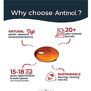 Antinol - The Natural Super Potent Joint Supplement for Dogs (60 Softgels)