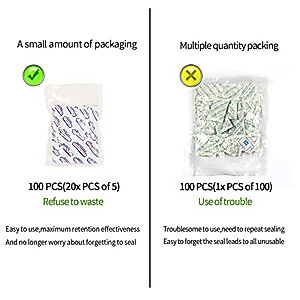 GOJAFUHA 500cc Oxygen Absorbers for Food Storage 100 count (20 Packs of 5)