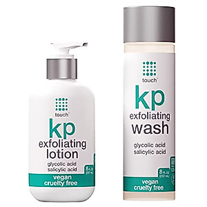 TOUCH Keratosis Pilaris & Acne Exfoliating Body Wash Cleanser Plus Moisturizing Body Lotion