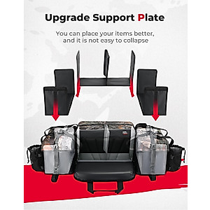 KEMIMOTO ATV Storage Bags with Cooler Bag, 76L Large ATV Bags Rear Rack Bag, Upgraded 4 ATV Cargo Rear Seat Bags Compatible with Polaris Sportsman Fourtrax Can-Am Kawasaki Arctic Cat CFMOTO
