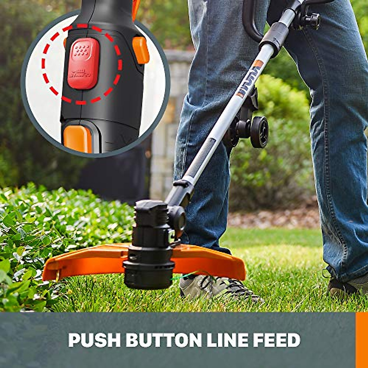 Worx WG184 40V Power Share 13" Cordless String Trimmer & Wheeled Edger (Batteries & Charger Included)
