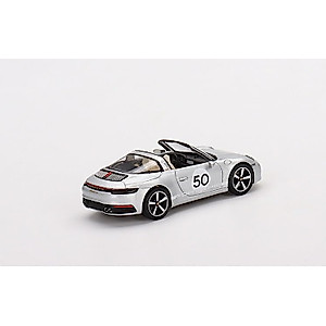 True Scale Miniatures Model Car Compatible with Porsche 911 Targa 4S Heritage Design Limited Edition 1/64 Diecast Model Car MGT00507