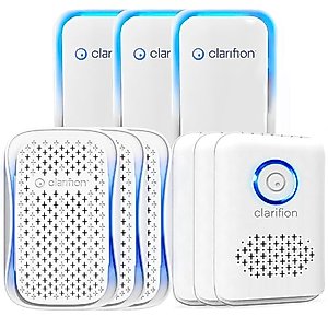 Clarifion Air Ionizer (3 Pack), Clarifion DSTx Portable Air Purifier (3 Pack) and Clarifion ODRx UV-C Light Sanitizer (3 Pack) Bundle