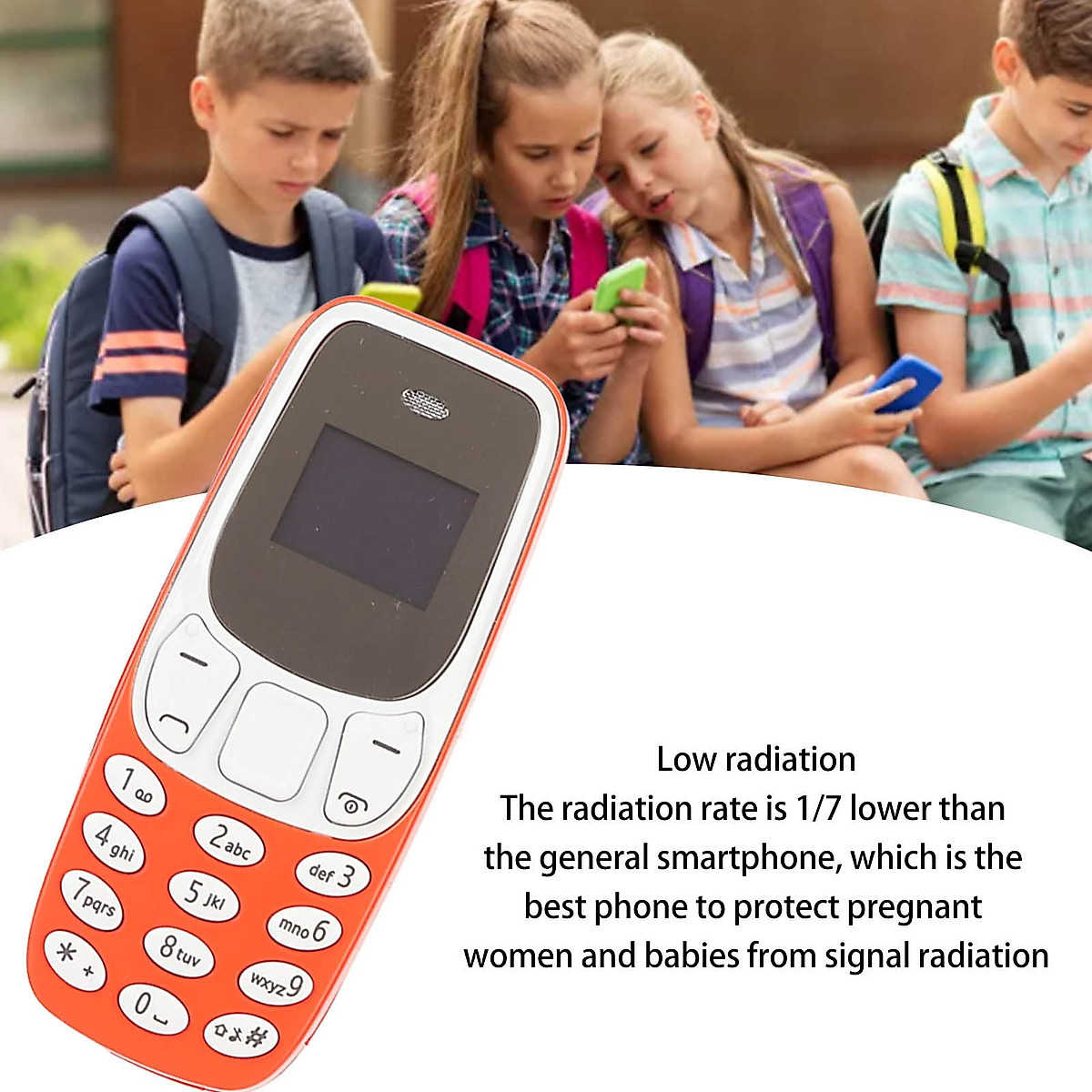 Jectse Mini Phone, Mini Bluetooth Phone Hands Small Mobile Phone Dual SIM Unlocked Cell Phone with Voice Changer, 380mAh Small Cell Phone Kids Phone ()