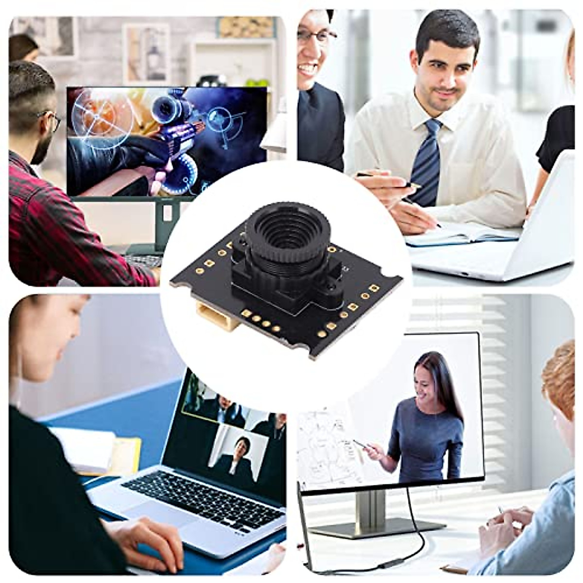 USB2.0 Webcam Module, MJPEG Format Multifunctional 1MP 3.0mm Camera Module QR Code Scanning Photosensitive Chip Manual Focusing with USB Cable for Computer