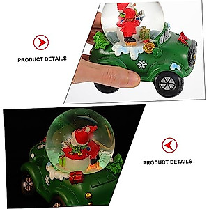 Garneck 1 PC Christmas Crystal Ball tablescape Decor adornos para mesa de Statue Decor Santa Snow Globe Christmas Decorations Snow Globes Christmas Water Globe Lanterns Water