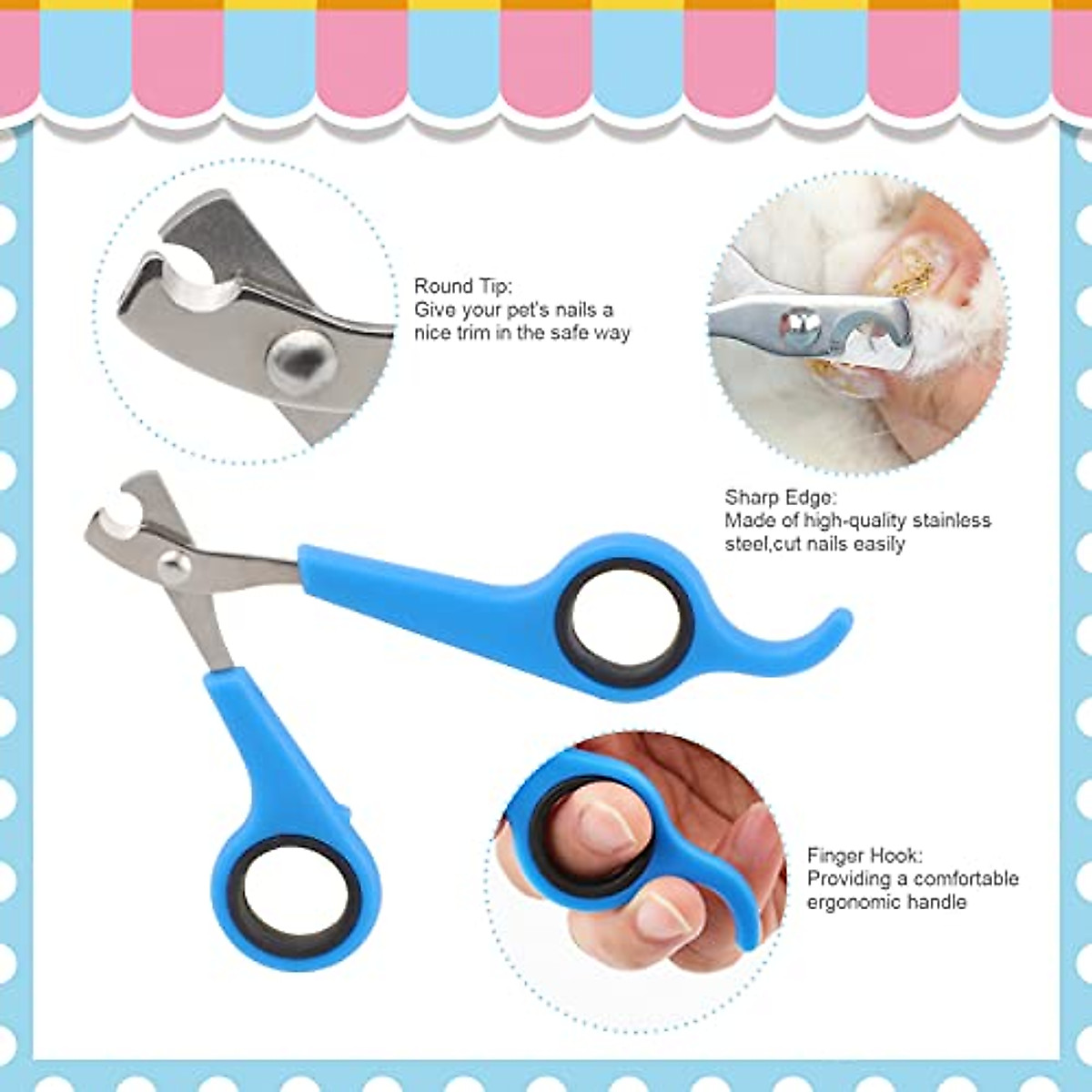 Rabbit Grooming Kit, Rabbit Brush for Shedding with Bunny Nail Clipper, Rabbit Nail Trimmers with Pet Combs for Hamster Guinea Pig Ferret by KALAMANDA(6 Pack)