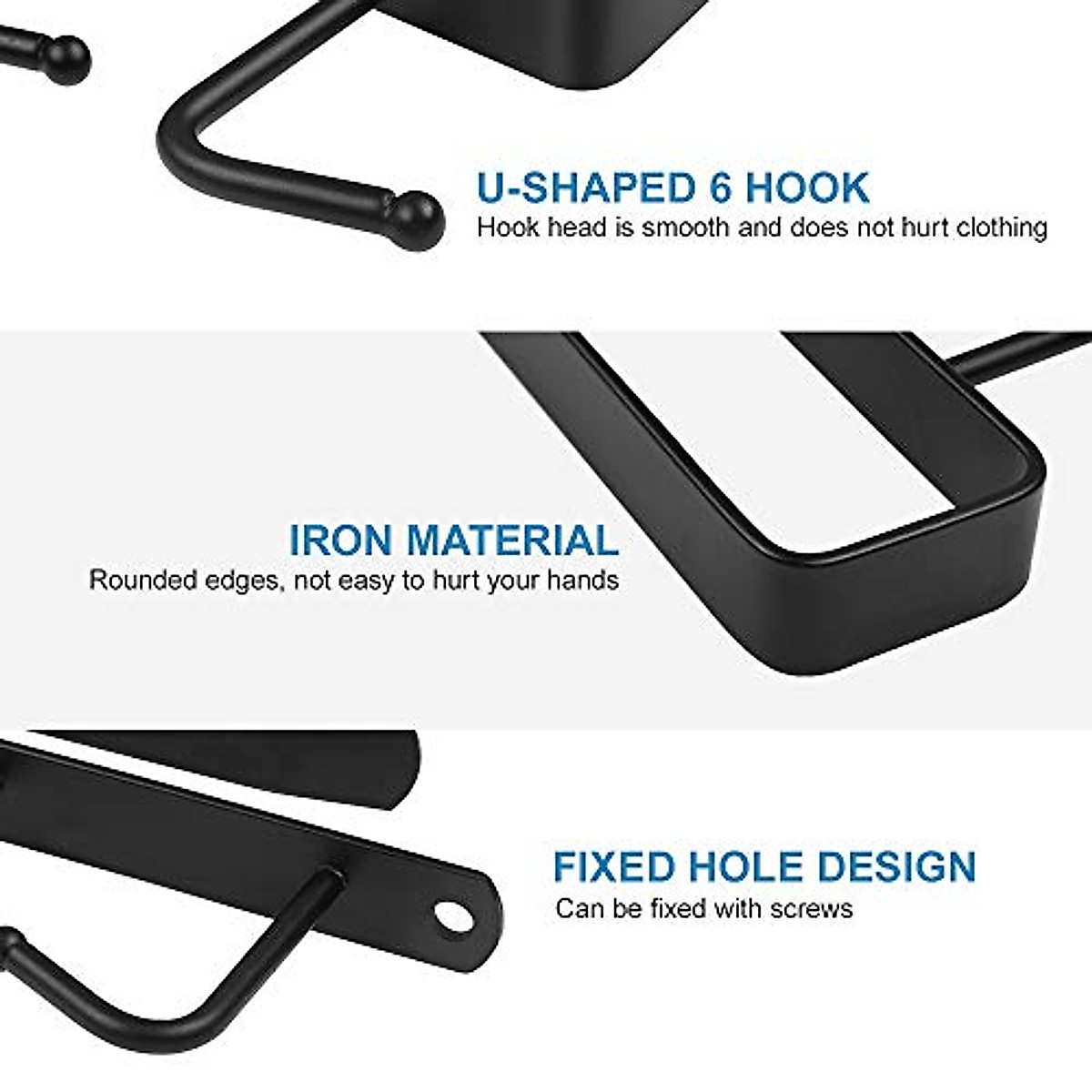 YIHAIXINGWEI White Cup Holder Under Cabinet 6 Hook Coffee Cup Mug Holder for Kitchen, Fit for 1 Inch Thickness Shelf or Less (with Adhesive).