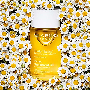 Clarins Relax Body Treatment Oil | Relaxes, Moisturizes and Soothes Aching Muscles | Relieves Stress and Fatigue | Nourished & Comfortable Skin After The First Use* | Natural 100% Plant Extracts