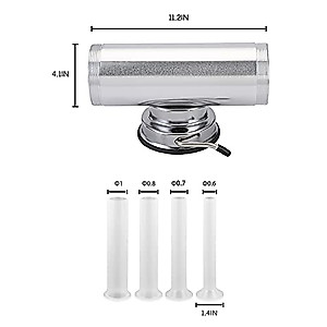 5 LBS Aluminum Horizontal Sausage Stuffer Machine, Manual Sausage Maker Kit With Suction Base & 4 Filling Nozzles For Homemade1