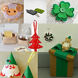 24 Pcs Felt Sheets for Crafts Felt Fabric Sheets, 8 Inch X 12 Inch Christmas Red Yellow White Felt 1mm Thick A4 Stiff Felt Sheets for Patchwork