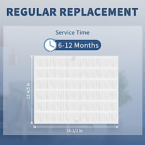 4 Pack 115115 HEPA Replacement Filter A Size 21 Compatible with Winix PlasmaWave Air Purifier C535 5300 5300-2 5500 5500-2 6300 6300-2 P300 AM90 9000 5000 5000B C909 9800 by Funmit