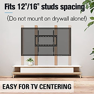 Mounting Dream TV Mount Fixed for Most 26-55 Inch LED, LCD and Plasma TV, TV Wall Mount TV Bracket up to VESA 400x400mm and 100 LBS Loading Capacity, Low Profile and Space Saving Flat Mount MD2361-K