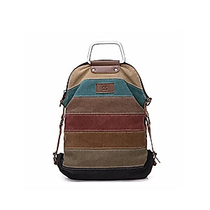 Canvas Shoulder Bags Hobo Handbags Purse Multicolor Patchwork Casual Messenger Bag Top Handle Tote Crossbody Bags for Women (CS1142)