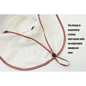 Sun Hats for Women Wide Brim Beach Sun Hat UV 50+Protection Packable HAT for Women Hiking Fishing with Neck Flap Off-White