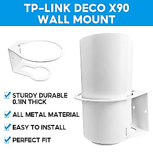 ALLICAVER Compatible with AX6600 (Deco X90) Whole-Home Tri-Band Mesh WiFi 6 System , Deco X90 Wall Mount Holder,Made Sturdy Metal Wall Mount Stand, (1-Pack)