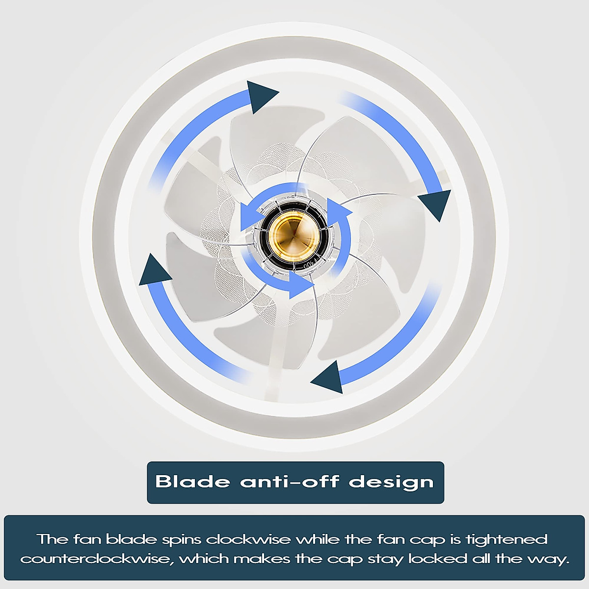 EKIZNSN 20'' Bladeless Modern Indoor Flush Mount Ceiling Fan with Lights and Remote, APP Control White Low Profile Ceiling Fans for Bedroom/Small Room