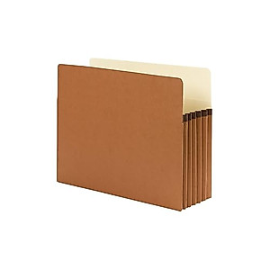 Smead® Redrope File Pockets, Letter Size, 5 1/4" Expansion, 30% Recycled, Redrope, Box Of 50