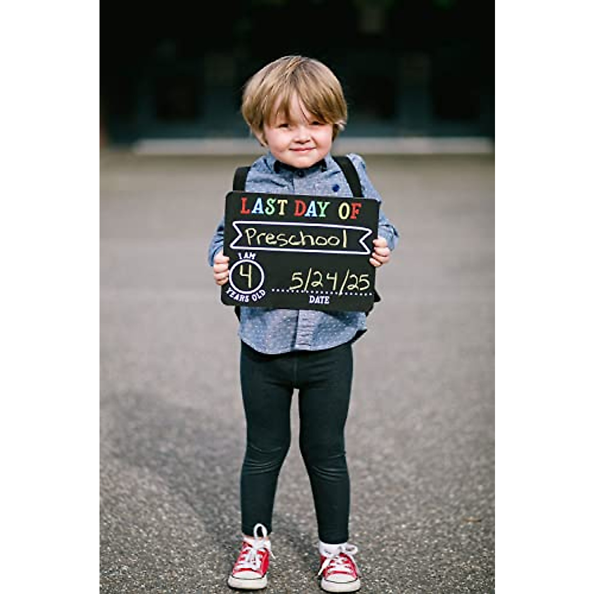 Pearhead Photosharing Chalkboard Signs, Perfect to Commemorate the First and Last Day of School, 2 Chalkboard Signs for School Celebrations and Milestones, 2 Count (Pack of 1) Packaging may vary